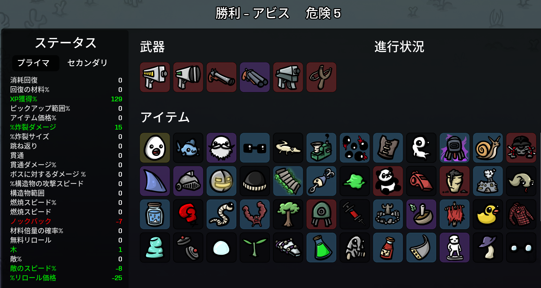 【Brotato】DLC “Abyssal Terrors” 感想・攻略・調べたこと等